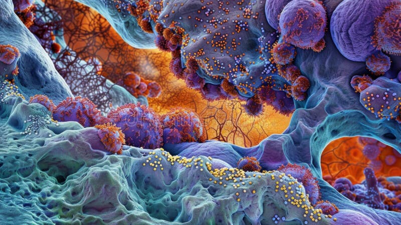 A High Magnification Image of a Cell Membrane Showcasing the Dynamic ...