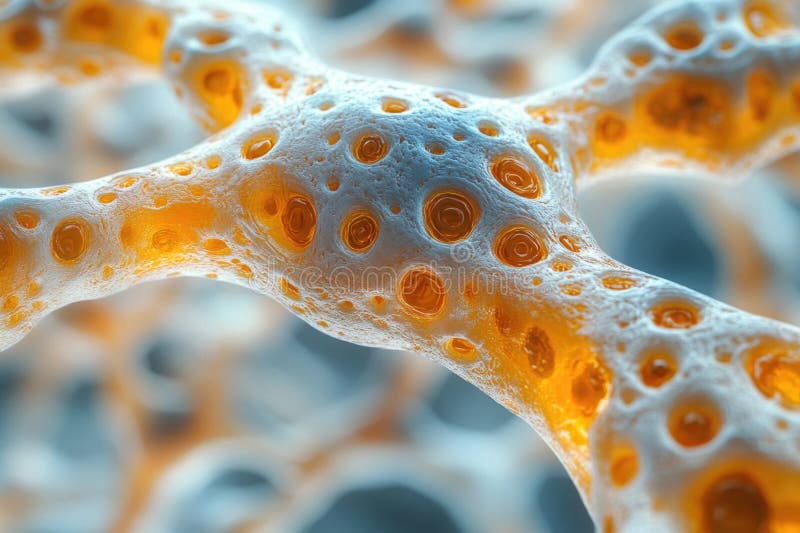 High-magnification Image of Cellular Components Stock Photo - Image of ...