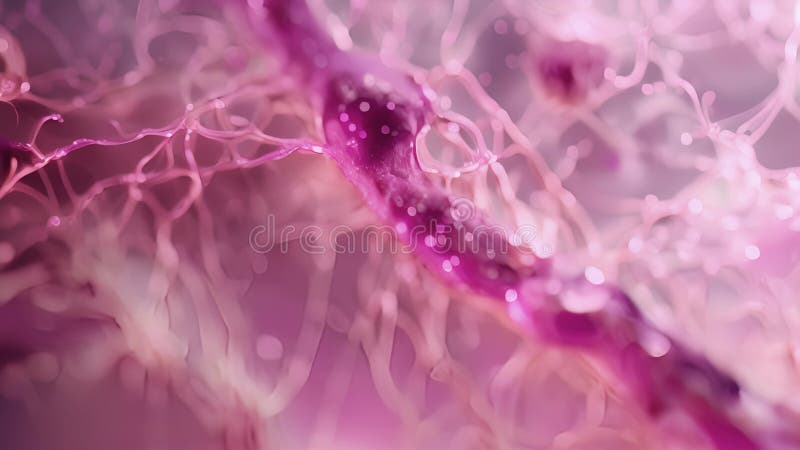 A High Magnification Image of a Fibroblast Cell with Its Numerous ...