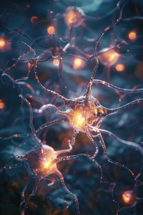 Neuron Cluster Close-up stock image. Image of system - 376058987