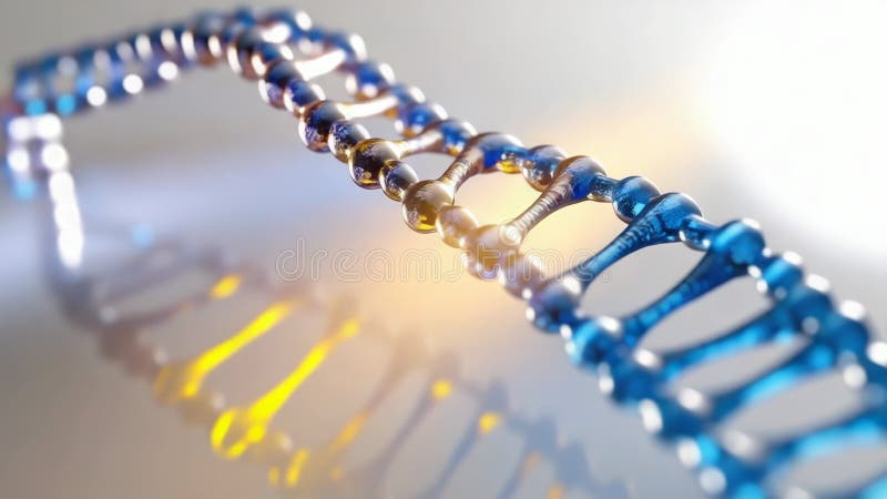 A High-magnification Image of a Single Strand of DNA Molecule Stock ...