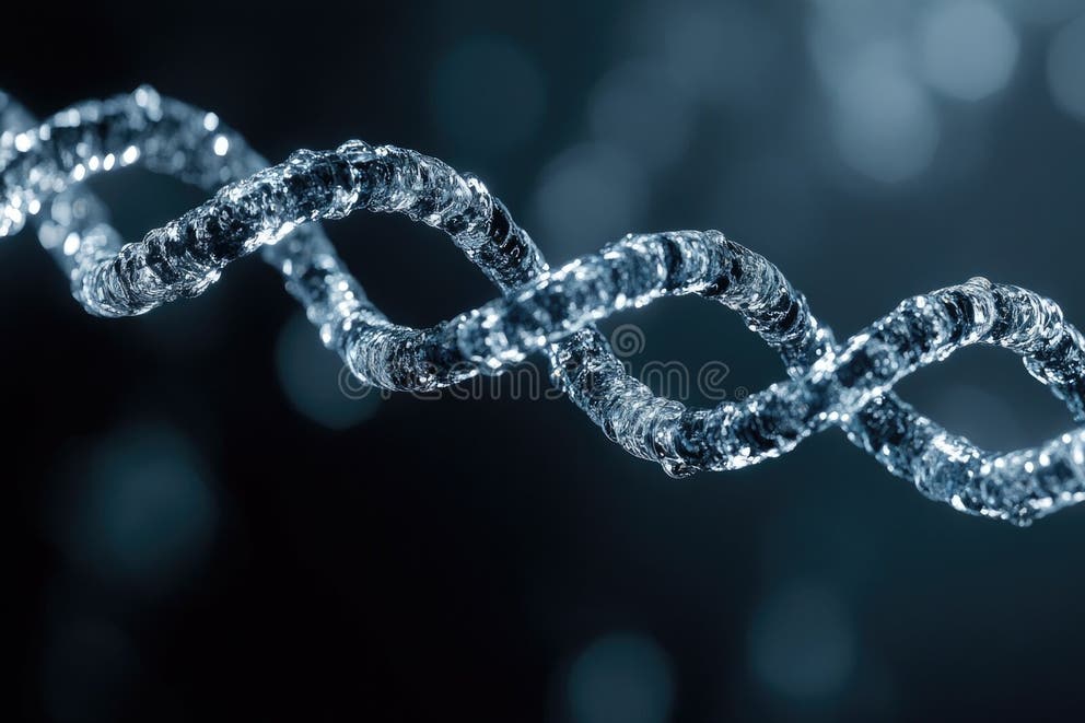 Single DNStrand Close Up stock image. Image of nuclear - 376077421