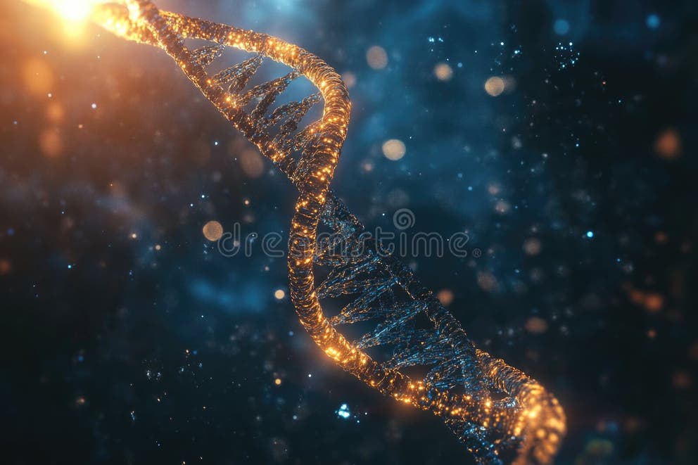 A High-magnification Image of Two Complementary DNA Strands Forming an ...