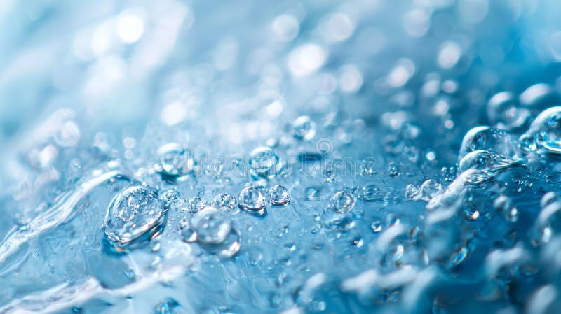 High Magnification Macro of Micro Blue Particles in Liquid Stock Photo ...