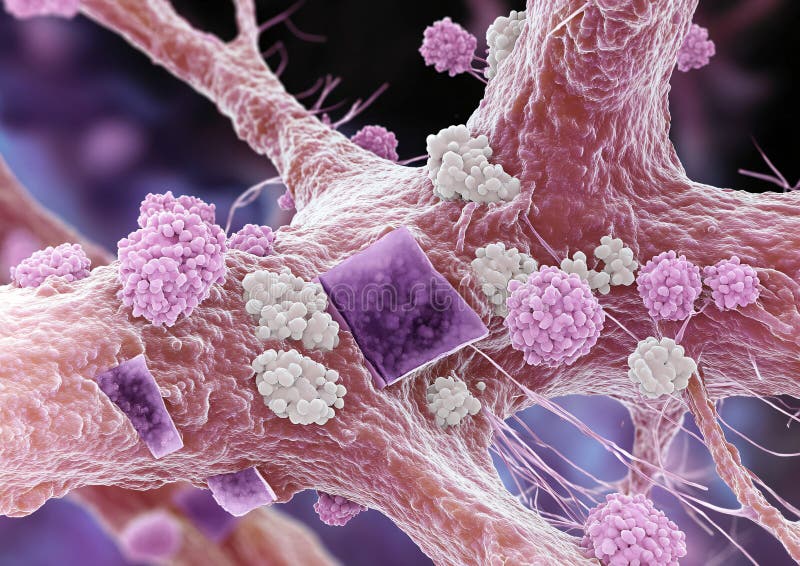 High-Magnification Micrograph of Clear Cell Carcinoma in Lung Alveolus ...