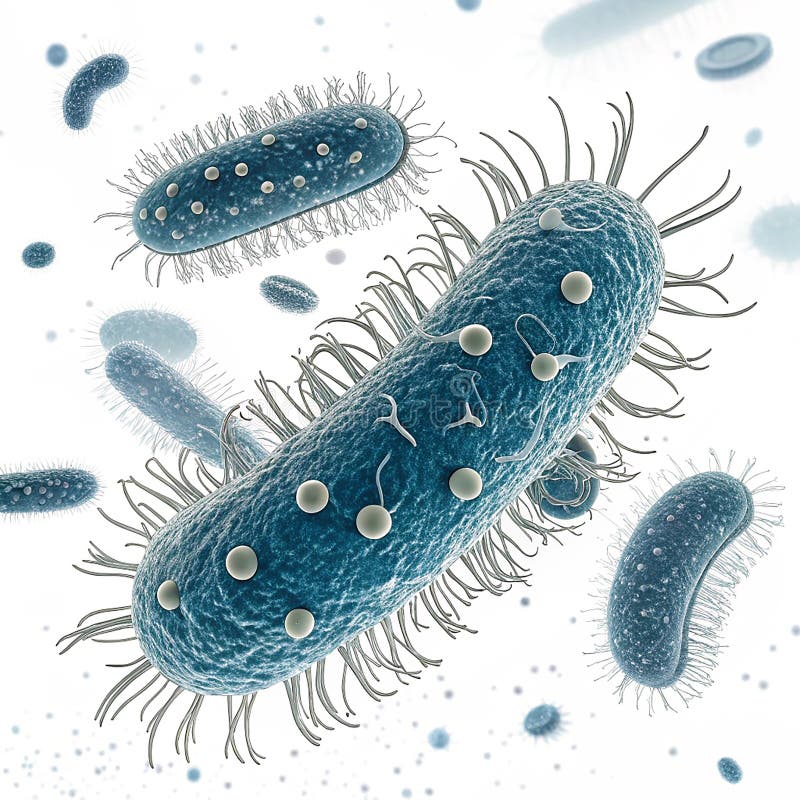Microscope Focusing on Bacteria Stock Illustration - Illustration of ...