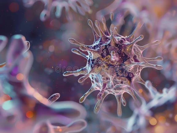 A High-magnification View of Multiple Cells Stock Photo - Image of ...