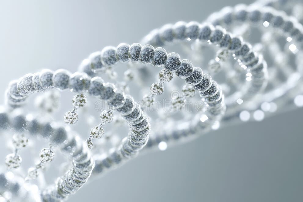 High-magnification View of a Single DNA Molecule Stock Photo - Image of ...