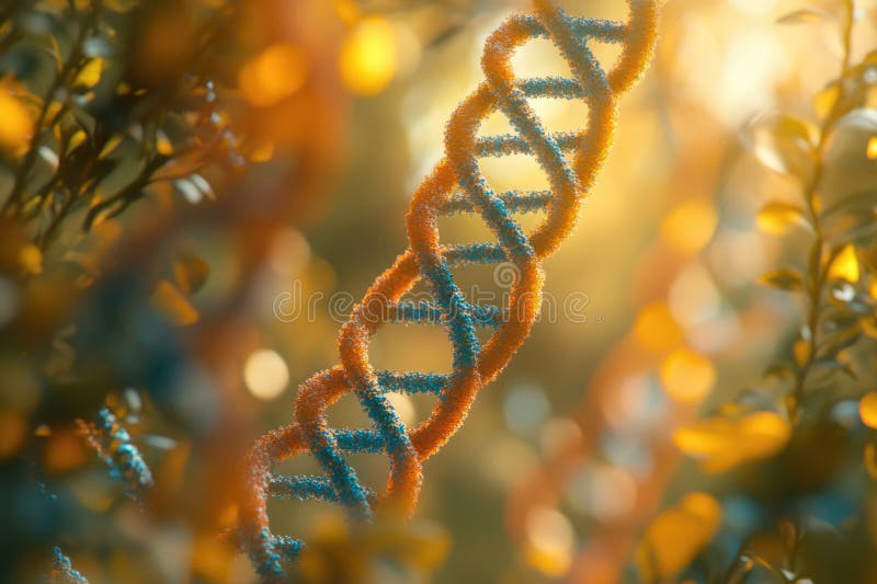 A High-magnification View of a Single DNA Strand, Highlighting Its ...