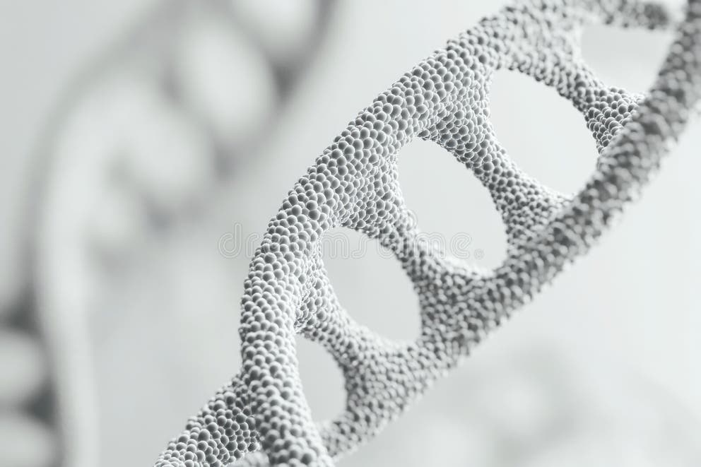 A High-magnification View of a Single Strand of DNA Molecule Stock ...