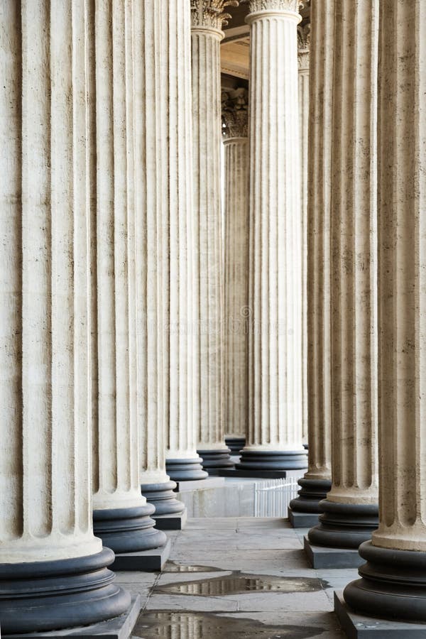 High Marble Columns As Background, Architectural Design in Style of ...