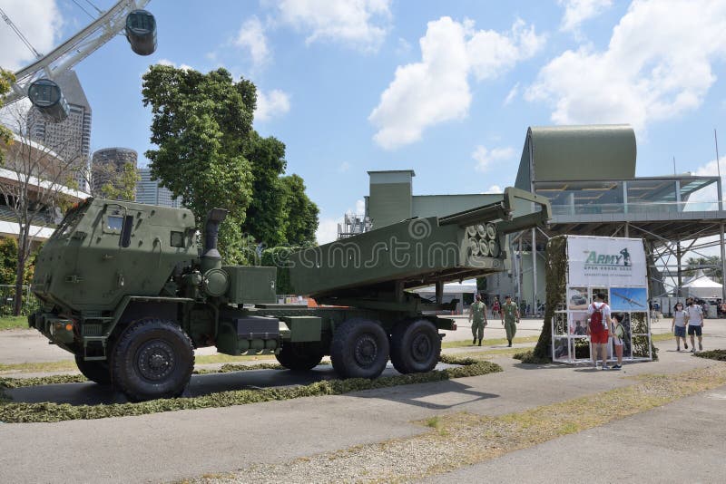 The High Mobility Artillery Rocket System HIMARS on Display at ...