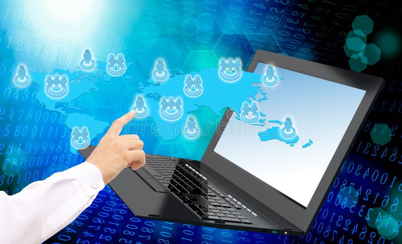 High Modern Computer Laptop.New Computer Technology Stock Illustration ...