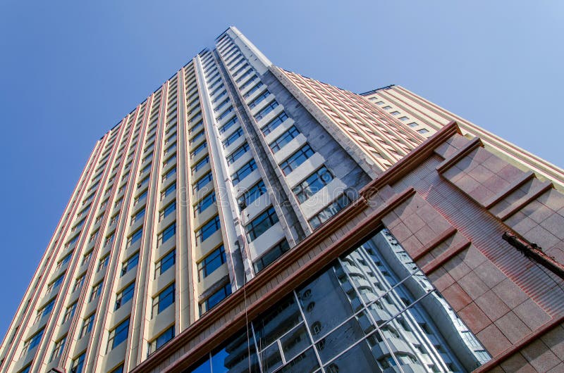 High modern skyscraper stock photo. Image of facade, architecture ...