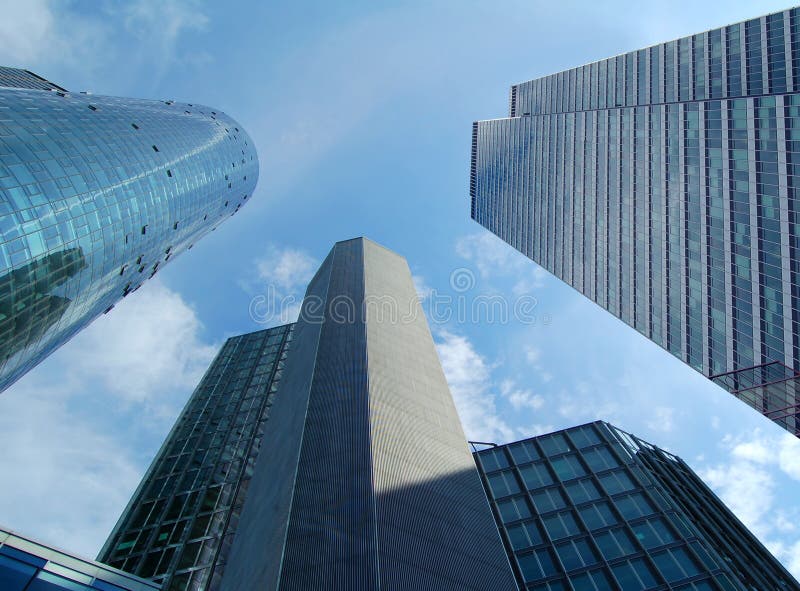 High modern skyscrapers stock image. Image of frame, district - 10937085