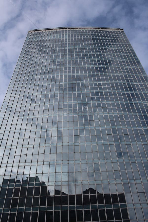 High Modern Technical Building New Building with Glass Facade ...