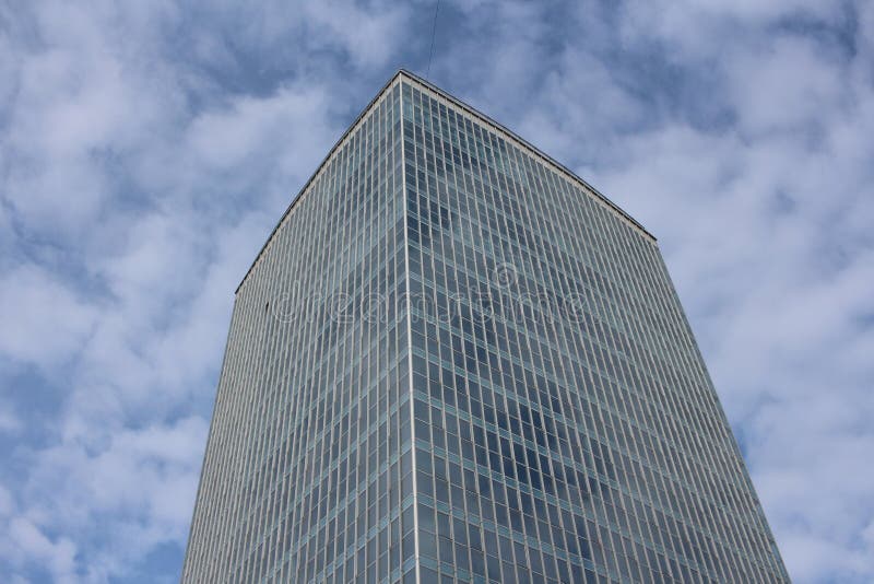 High Modern Technical Building New Building with Glass Facade ...