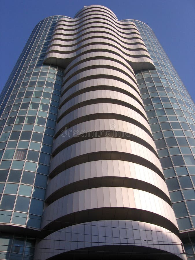 High Modern Technical Building New Building with Glass Facade ...