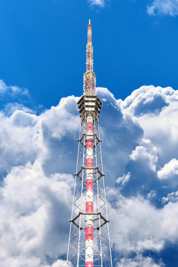 High Modern Television Station for Civil Broadcasting Stock Image ...