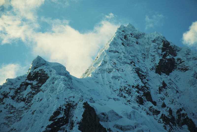 High mountain stock image. Image of peak, peru, blue - 54173477