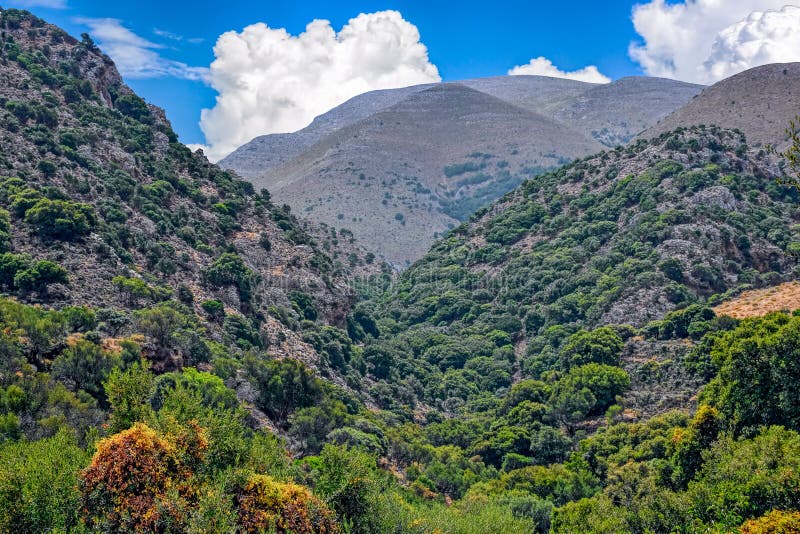 Crete mountain range stock image. Image of platanias - 12335779
