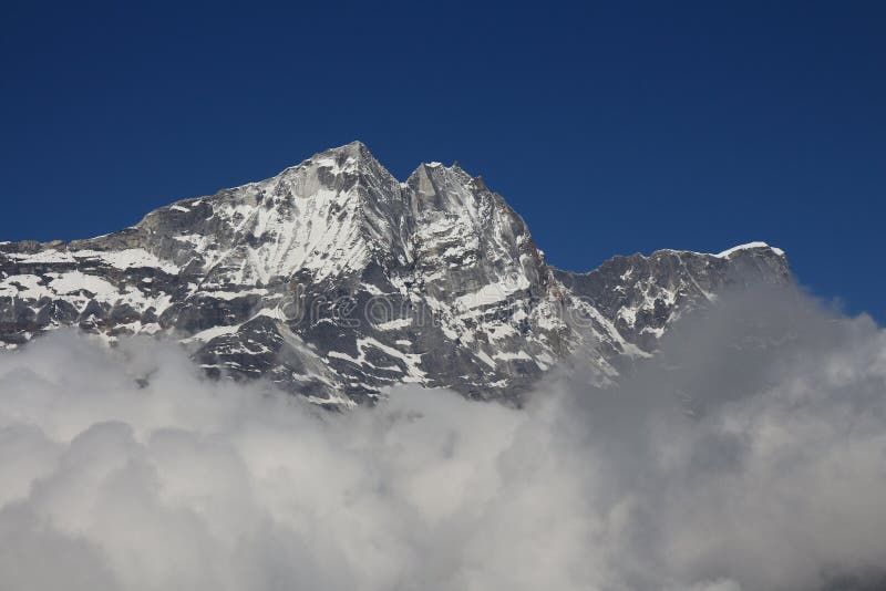 High Mountain in the Everest National Park Stock Image - Image of scene ...