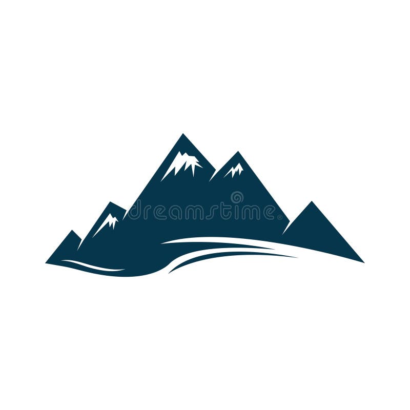 High Mountain Icon Logo Business Template Vector Stock Illustration ...