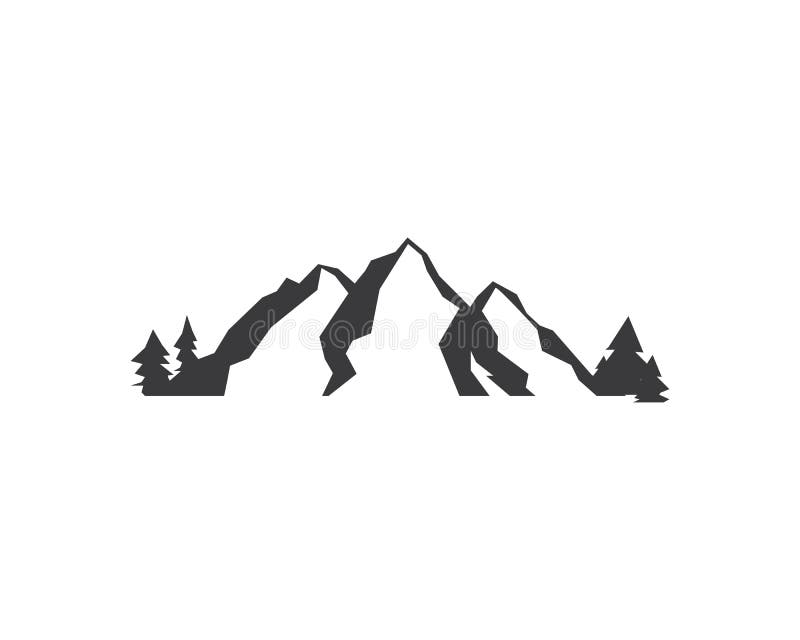 High Mountain Icon Logo Template Stock Vector - Illustration of ...