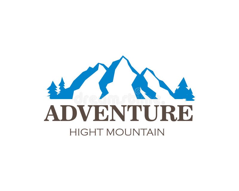High Mountain Icon Logo Template Stock Vector - Illustration of symbol ...