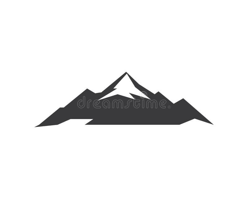 High Mountain Icon Logo Vector Illustration Design Stock Vector ...