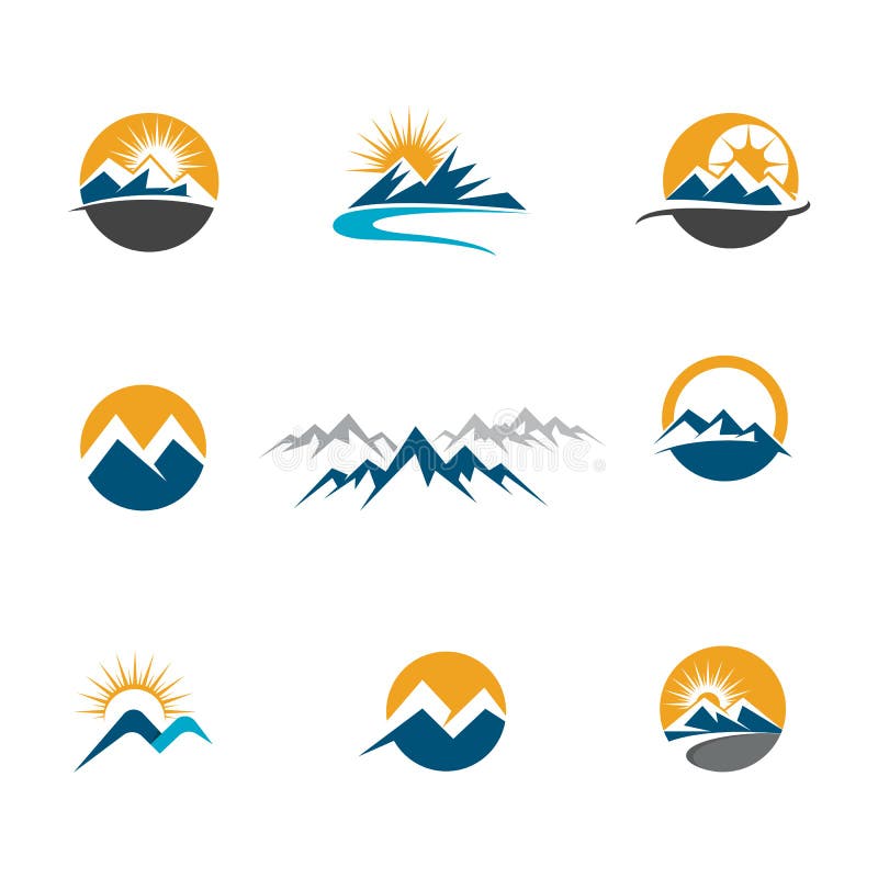 High Mountain Icon Template Vector Illustration Stock Vector ...