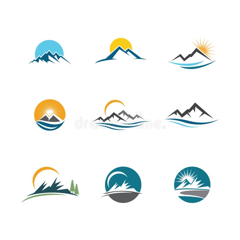 High Mountain Icon Template Vector Illustration Stock Vector ...