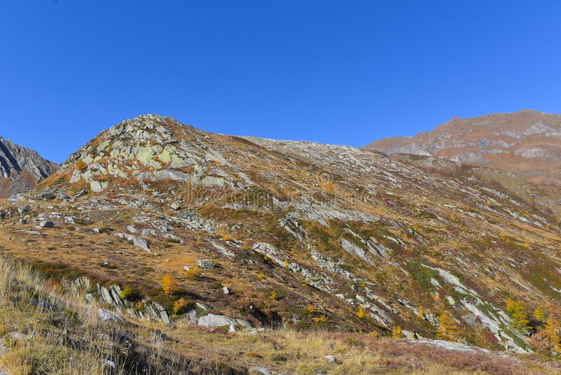 High Mountain Landscape with Rocks Stock Image - Image of celestial ...