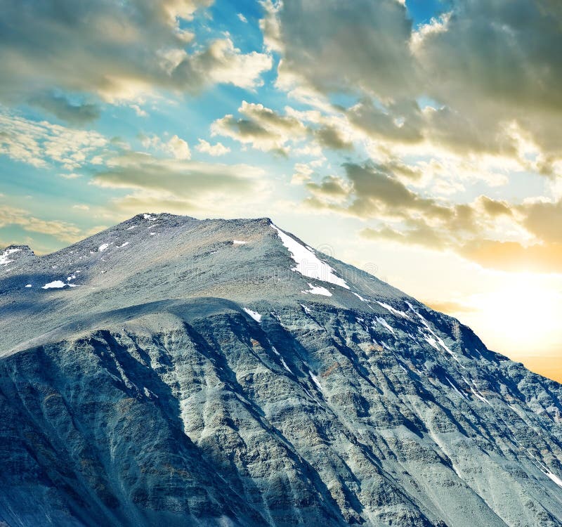 High mountain top stock photo. Image of evening, hide - 11060460