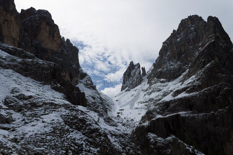 High mountain stock photo. Image of rocks, dolomite, clouds - 49128006