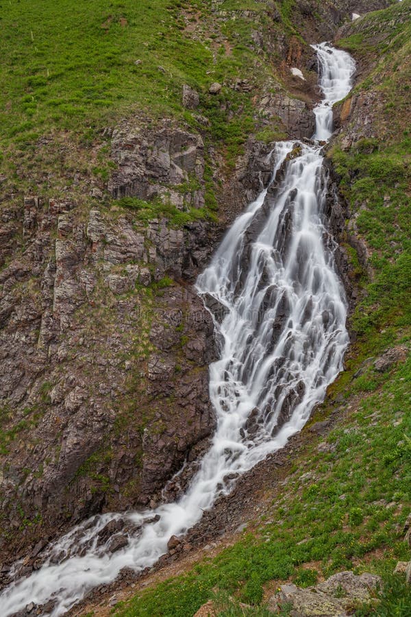 High Mountain Waterfall stock image. Image of nature - 94623227