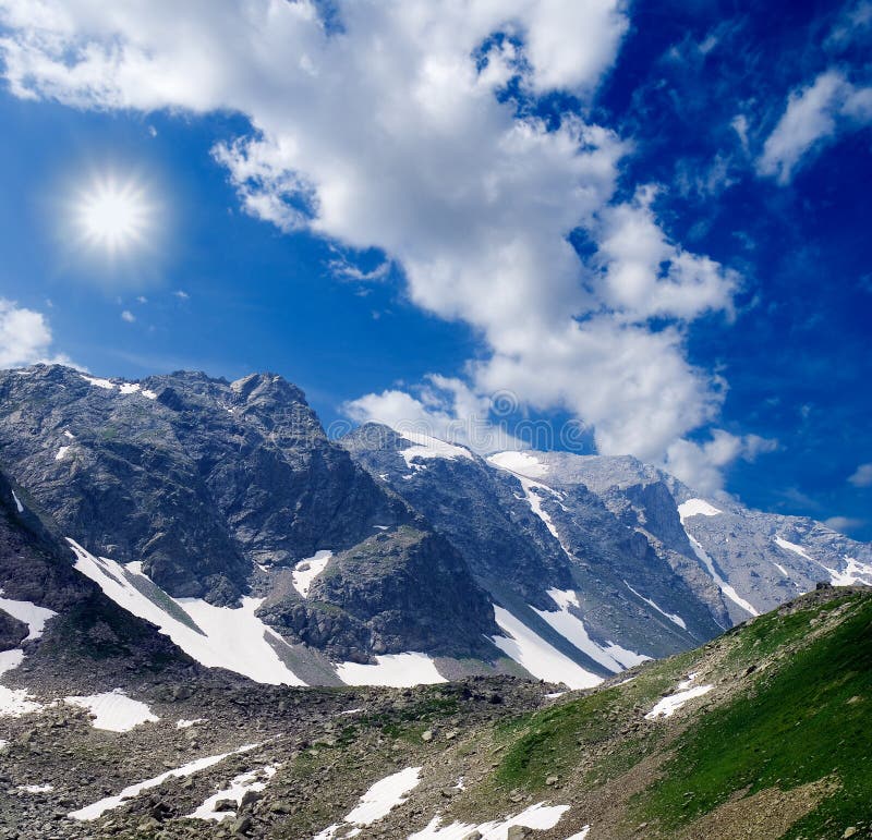High mountains stock photo. Image of blue, sparkle, travel - 7423602