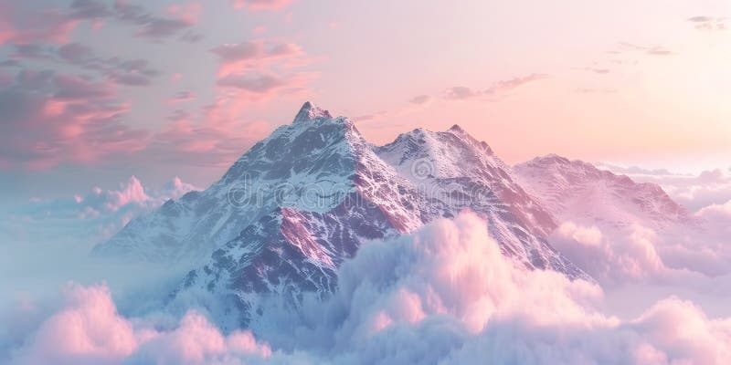 High Mountains in the Clouds Stock Photo - Image of hiking, range ...