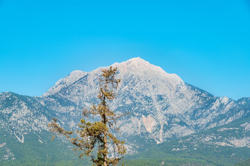 High Mountains without Clouds in Sunny Weather Stock Photo - Image of ...