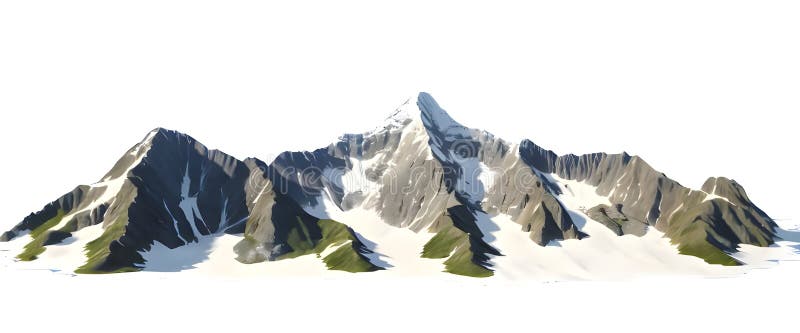 High Mountains Cut Out Isolated Stock Illustration - Illustration of ...