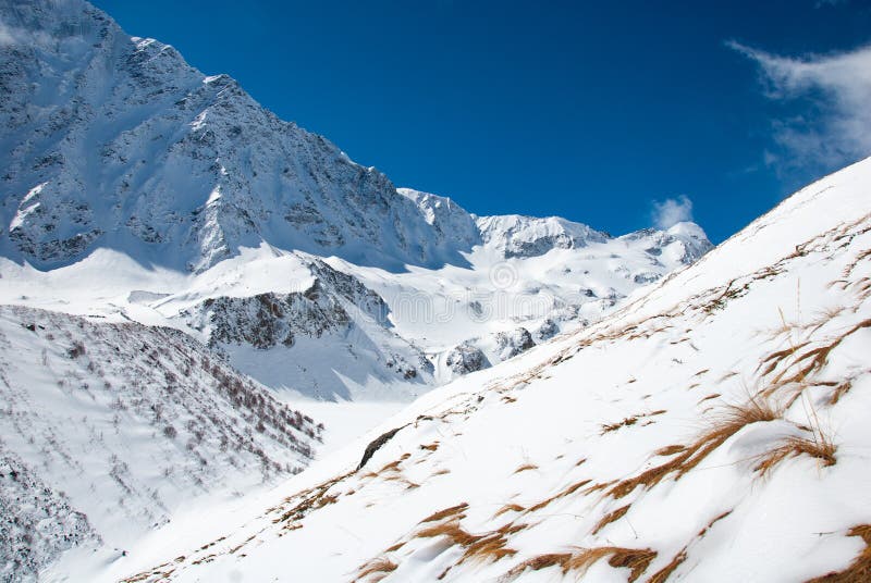 High Mountains Springtime View. Stock Image - Image of nature, high ...