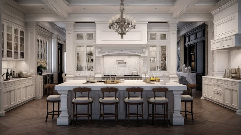 High nice kitchen stock illustration. Illustration of cooking - 330505795