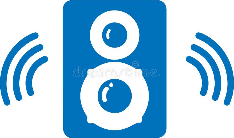 High Noise Level Icon, High Sound, Loud Sound Noise Blue Vector Icon ...