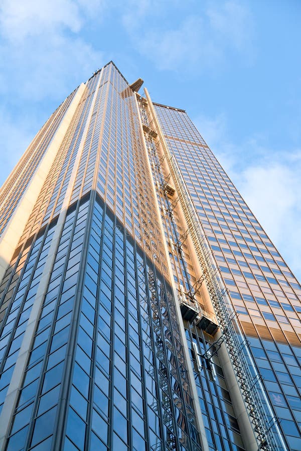 High Office Building from Glass and Metal Stock Image - Image of ...