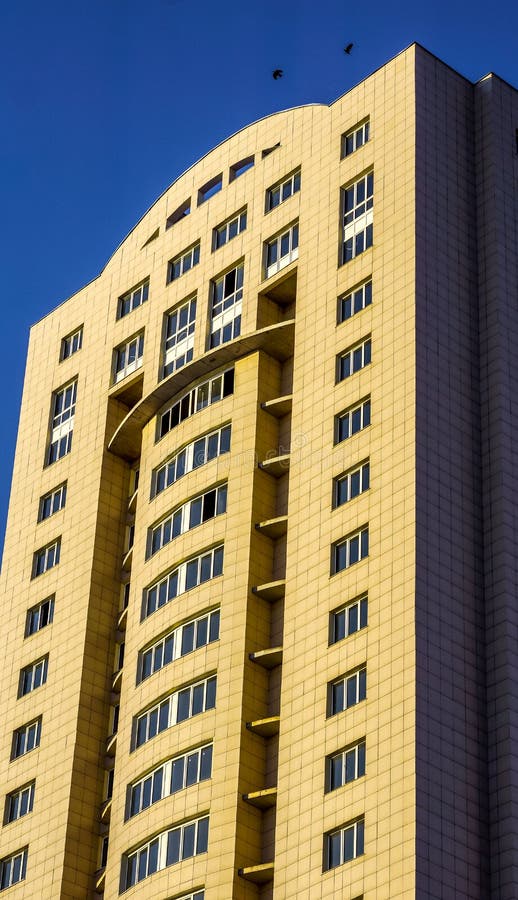High Old Multi Story Building Under Blue Sky Editorial Photography ...