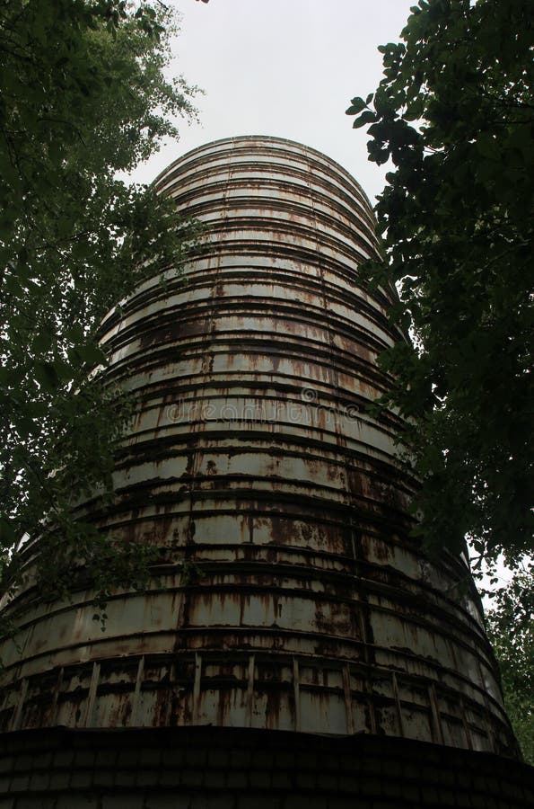 High old rusty water tower stock image. Image of water - 193148731