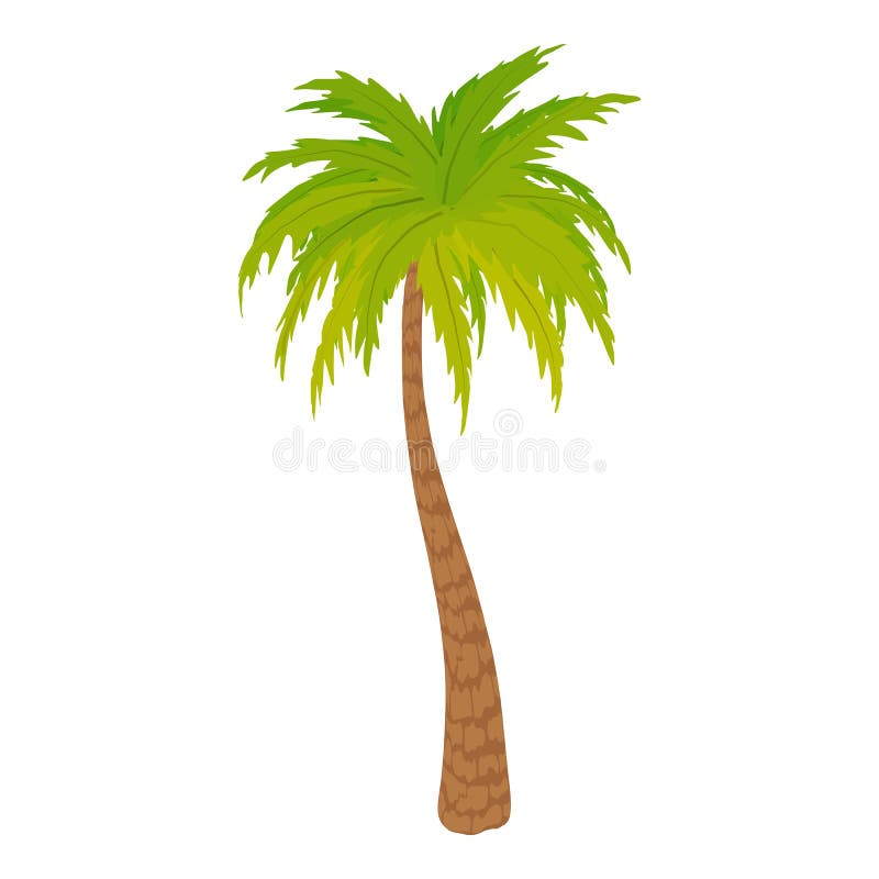 High Palm Tree Icon, Cartoon Style Stock Vector - Illustration of sign ...