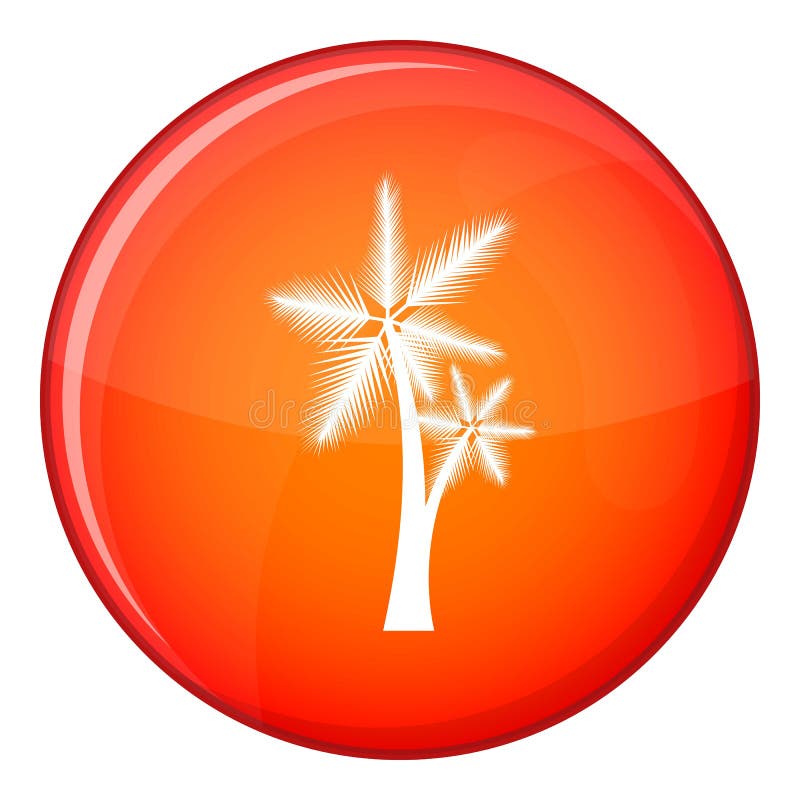 High Palm Tree Icon Digital Red Stock Vector - Illustration of ...