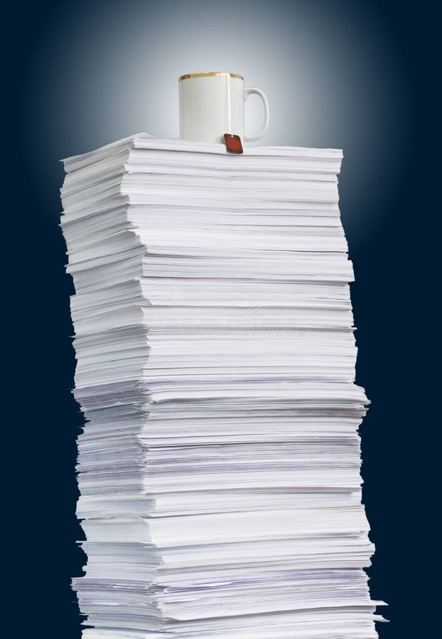 Stack of paper stock image. Image of paperwork, heap - 35292803