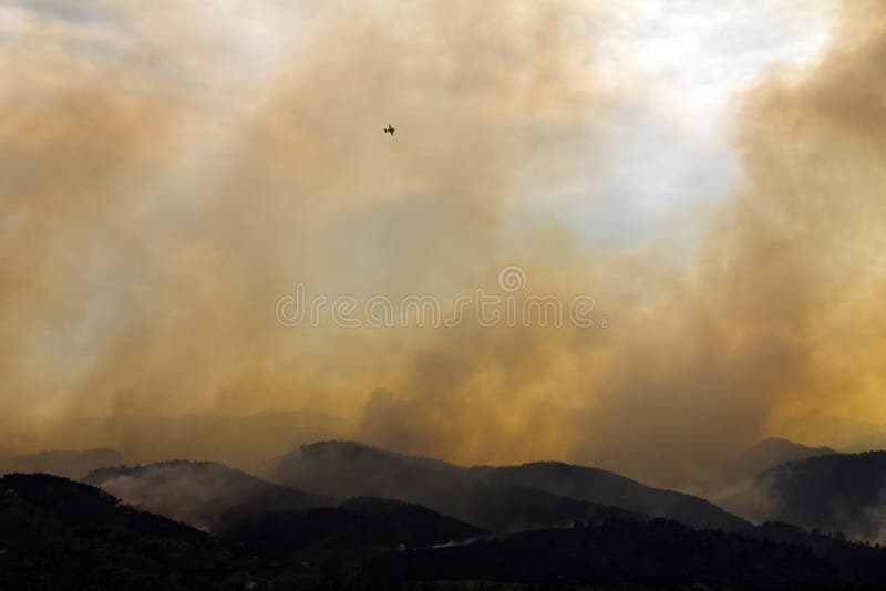 High Park Fire Burns Colorado Mountains Stock Photo - Image of death ...